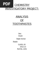 Toothpaste Abrasive List | PDF | Mouth | Dentistry