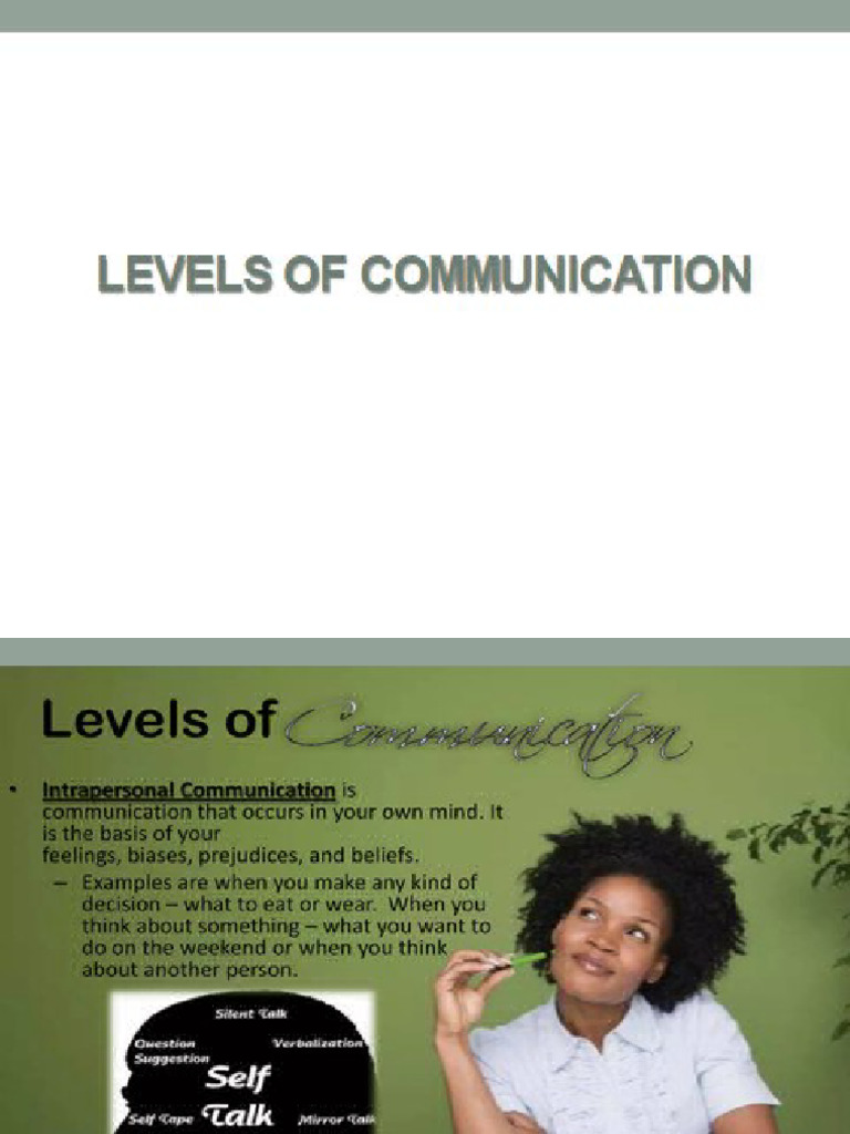 Levels of Communication | PDF