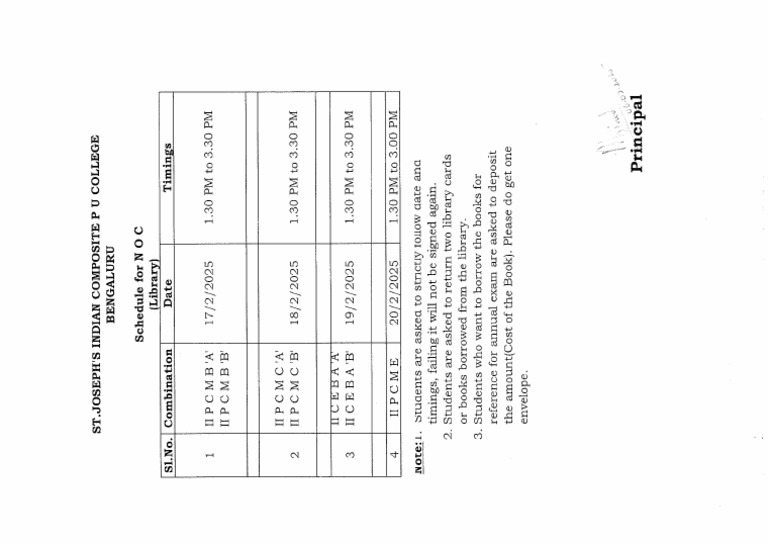 Schedule For Non Practical Classes Pdf 5218