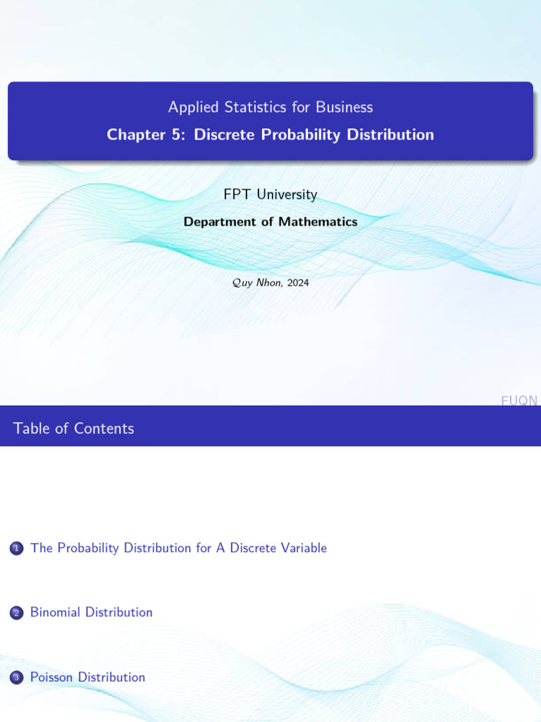 66362dfe2b8230e6ab4031d5_MAS202_Chap5 | PDF | Probability Distribution | Probability