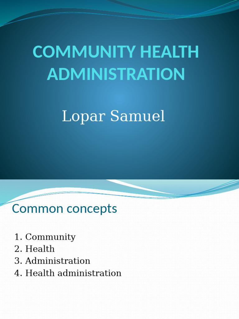 Community Health Administration | PDF | Health Care