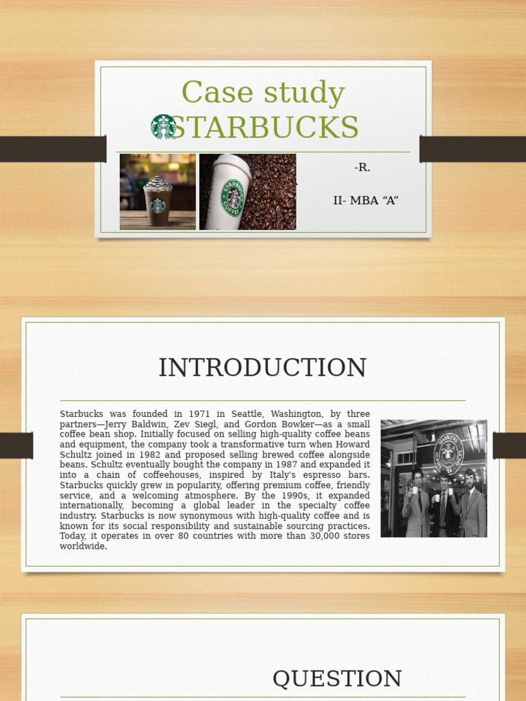 Case Study STARBUCKS | PDF | Starbucks | Competitive Advantage