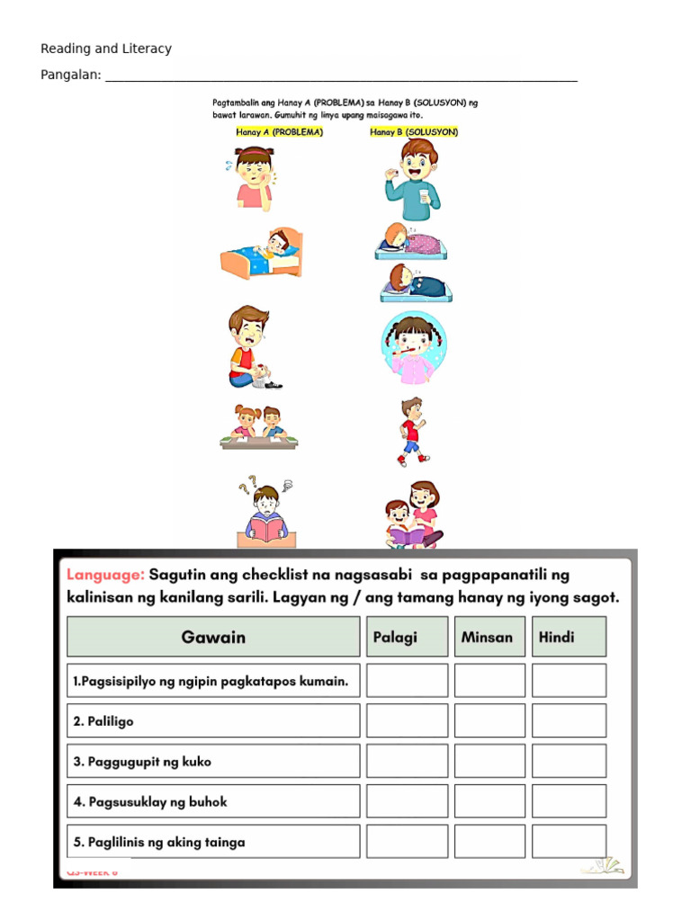 Reading and Literacy - Worksheet | PDF