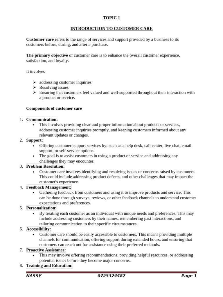 Customer Care Overview and Best Practices | PDF | Nonverbal ...