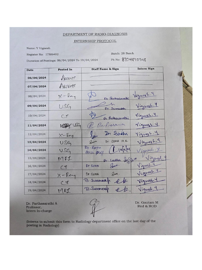 Internship Protocol | PDF