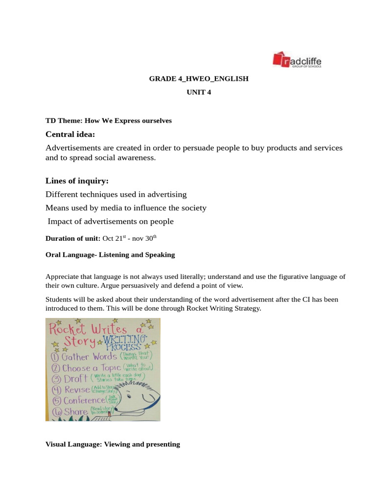 Unit 4 Gr4 HWEO English Handout (3) | PDF | Poetry | Metre (Poetry)