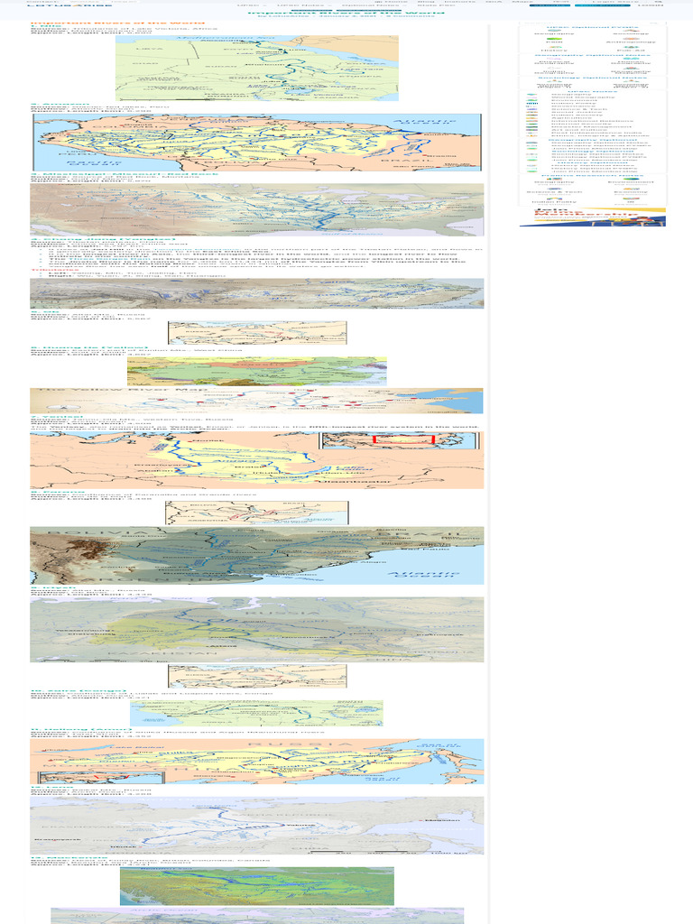 Important Rivers of The World - World Geography UPSC 2 | PDF | Earth ...