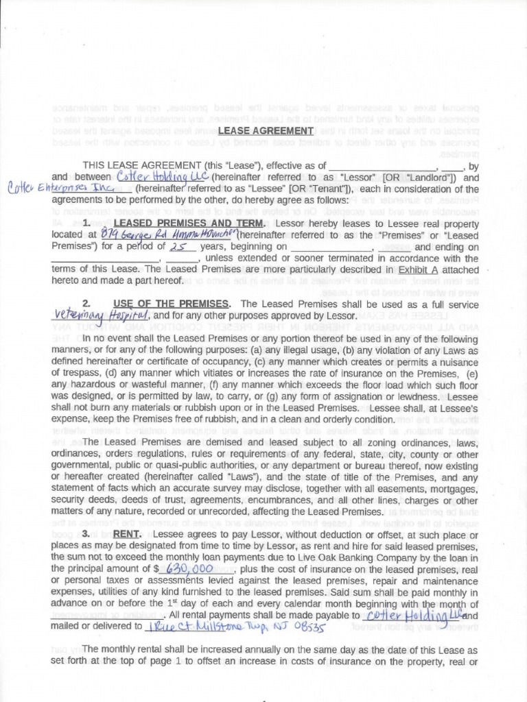 Lease Agreement Final | PDF