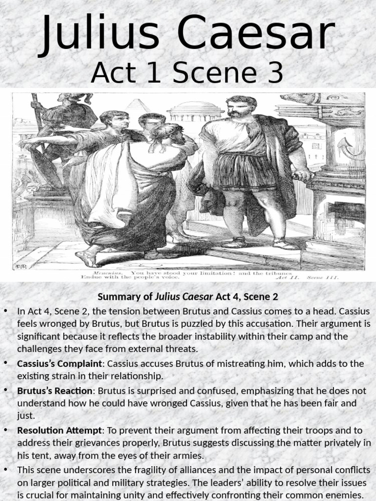 Brutus and Cassius: Rising Tensions | PDF