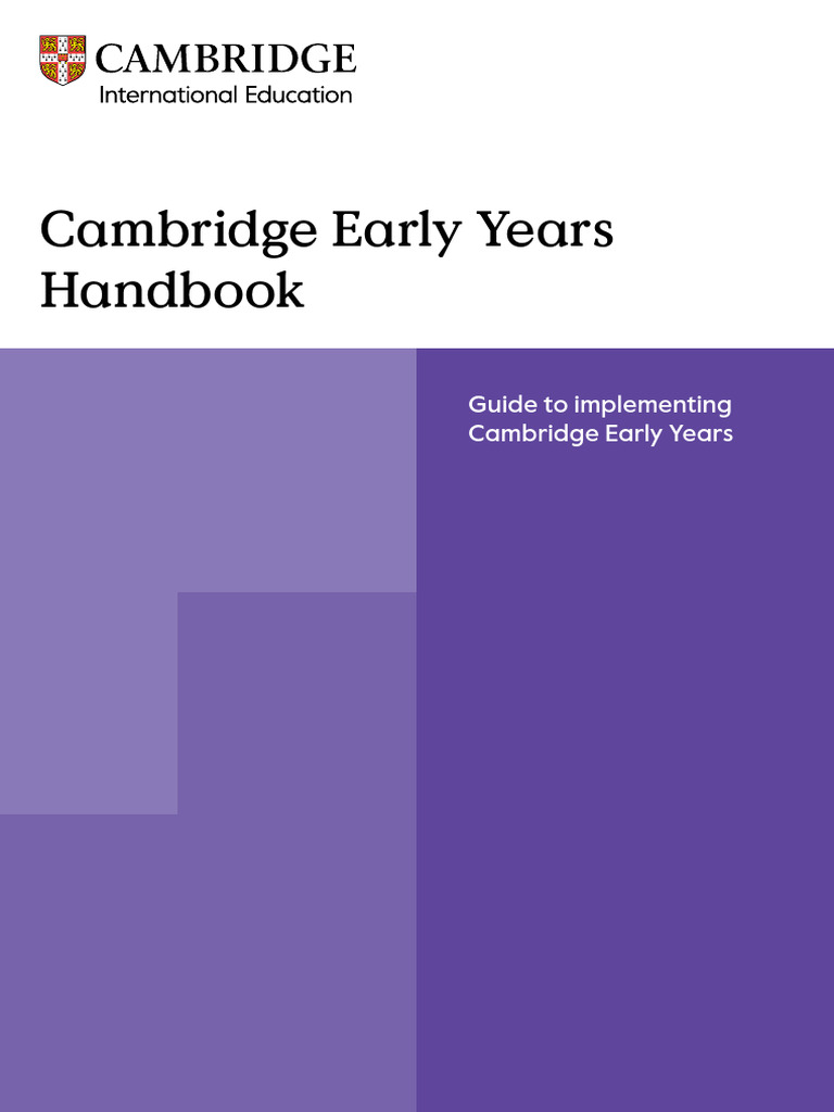 Cambridge Early Years Handbook July 2024 | PDF | Contractual Term ...