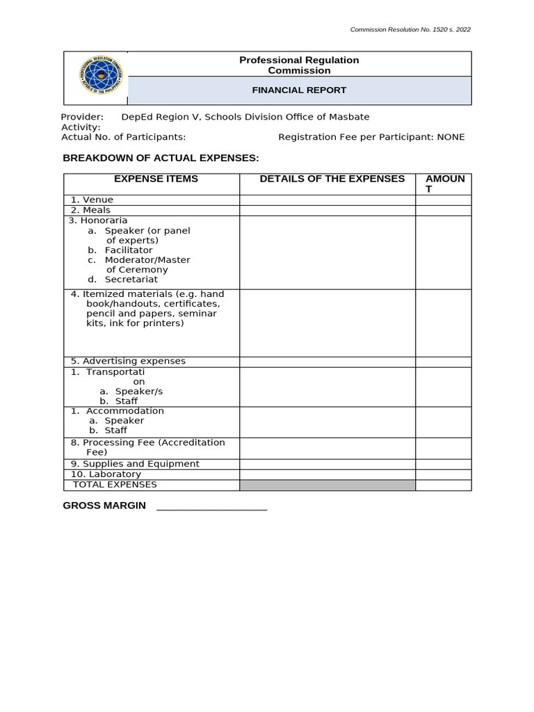 2022 Financial Report for DepEd Region V | PDF