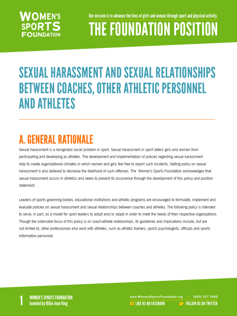 Sexual Harassment Sexual Harassment and Sexual Relationships Between ...