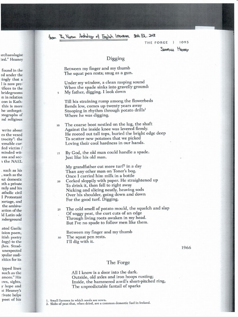 Week 14 Seamus Heaney | PDF