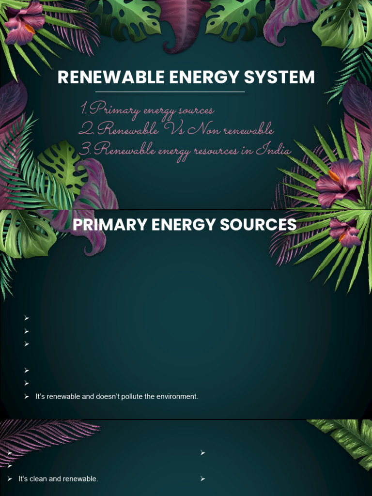 Renewable Energy Resources in India | PDF | Energy Development ...