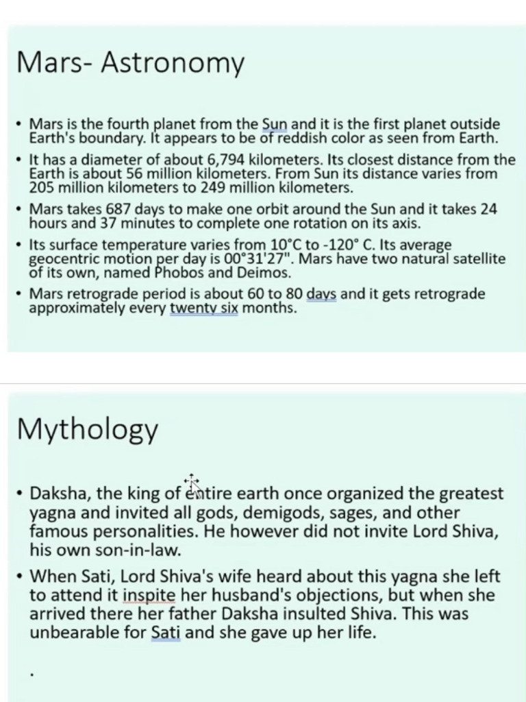 Mars Mythology | PDF