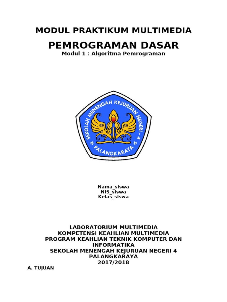 Modul Praktikum 1 - Algoritma Pemrograman | PDF