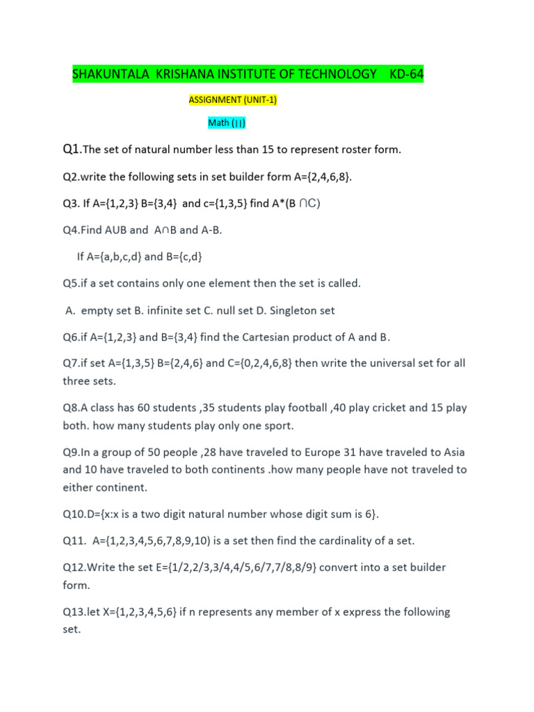 Assignment Math(2nd) | PDF