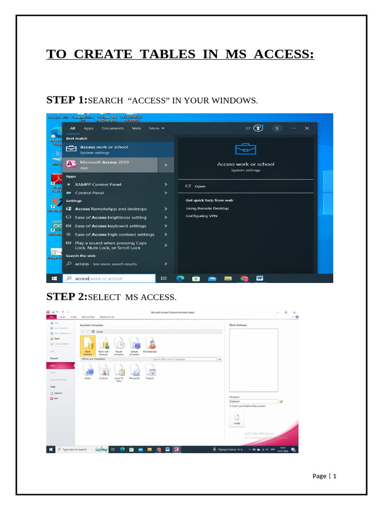 MS Access | PDF | Microsoft Access | Information Science