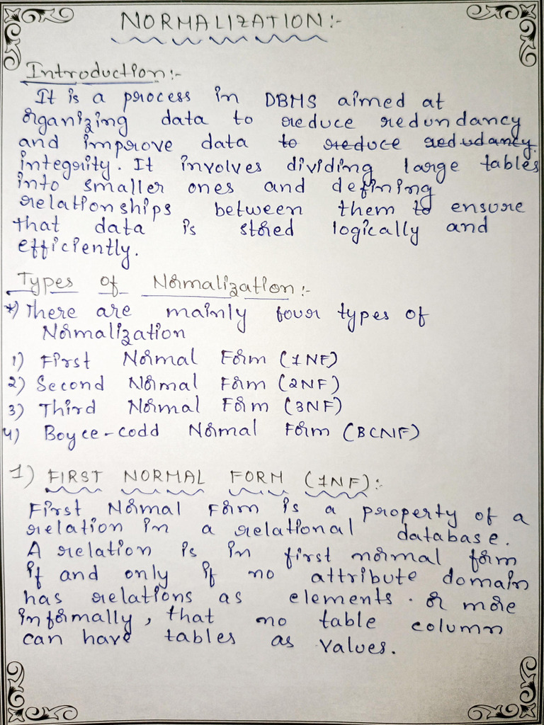 Normalization Lab Exercise | PDF