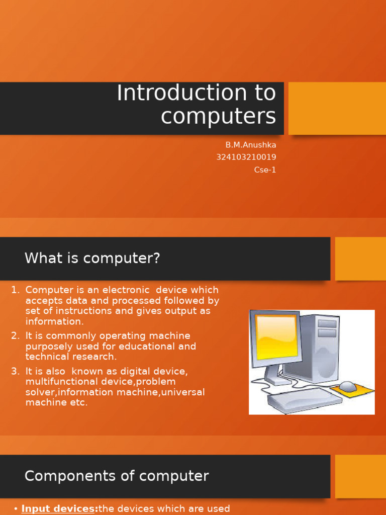 Introduction To Computers | PDF