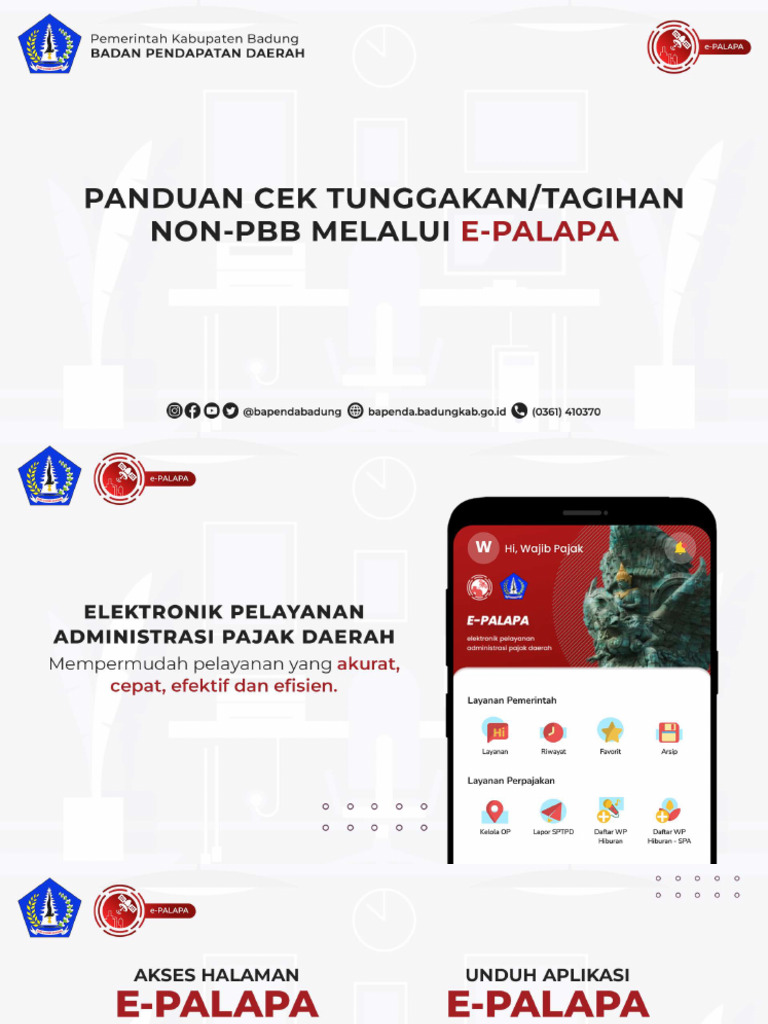 Panduan Cek Tunggakan-Tagihan E-Palapa | PDF