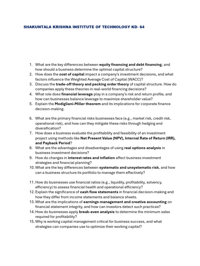 Business Finance Assignment Guide | PDF | Cost Of Capital | Capital Structure