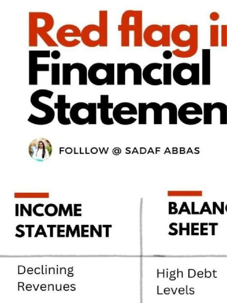 Red Flag in Financial Statements | PDF