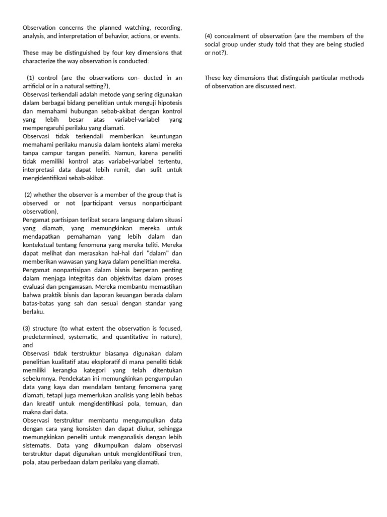 Observation Concerns the Planned Watching | PDF