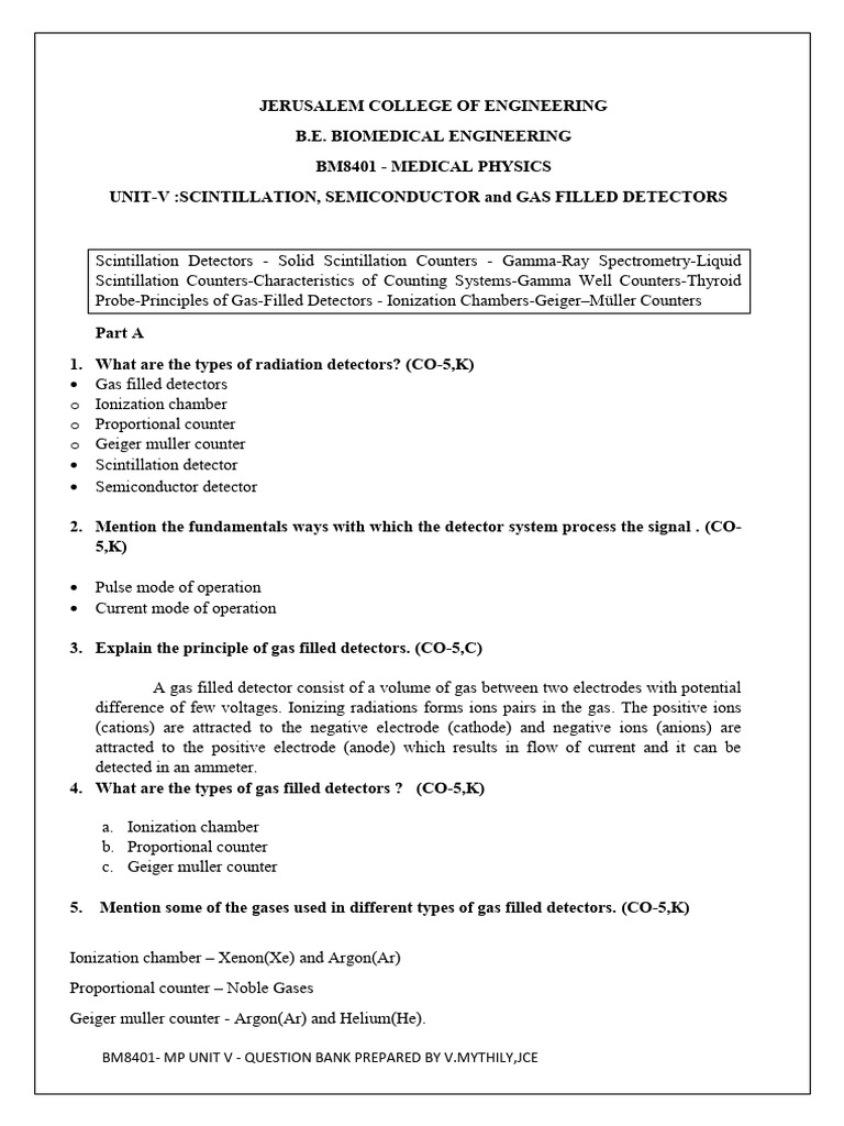 UNIT 5 -QB | PDF | Gamma Ray | Ion