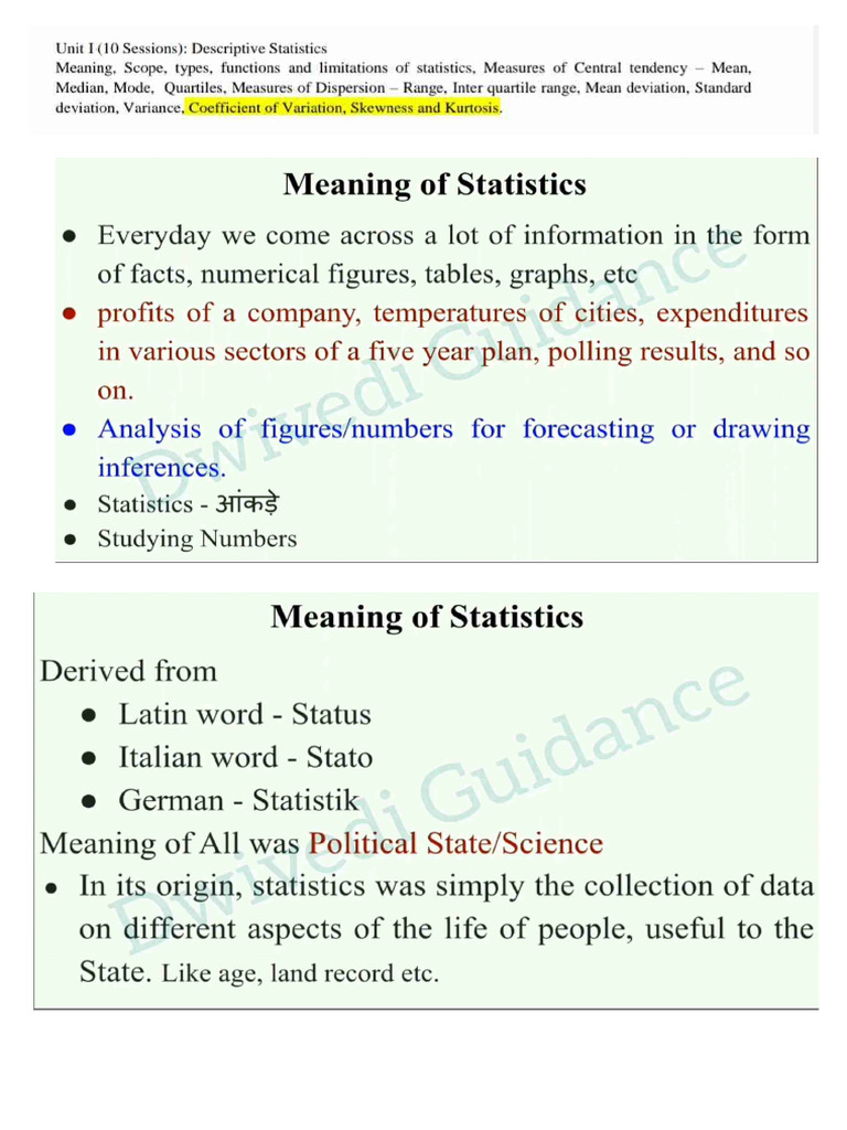 Business Statistics and Analysis All Topics in One PDF Aktu Notes | PDF