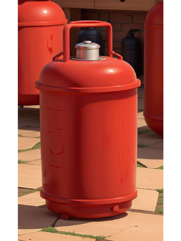 3D Animation Style Red Fat Gas Cylinder 2 | PDF