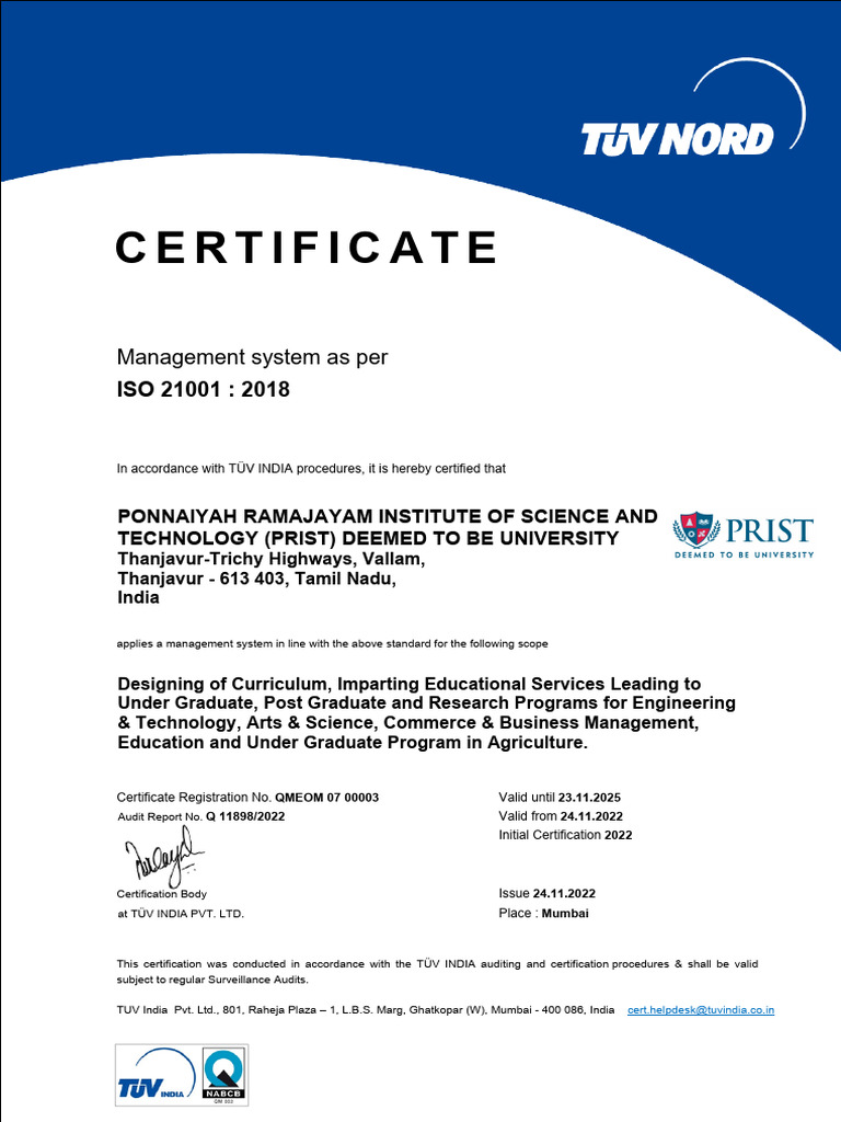 ISO-TUV-Certificate-Recognition | PDF