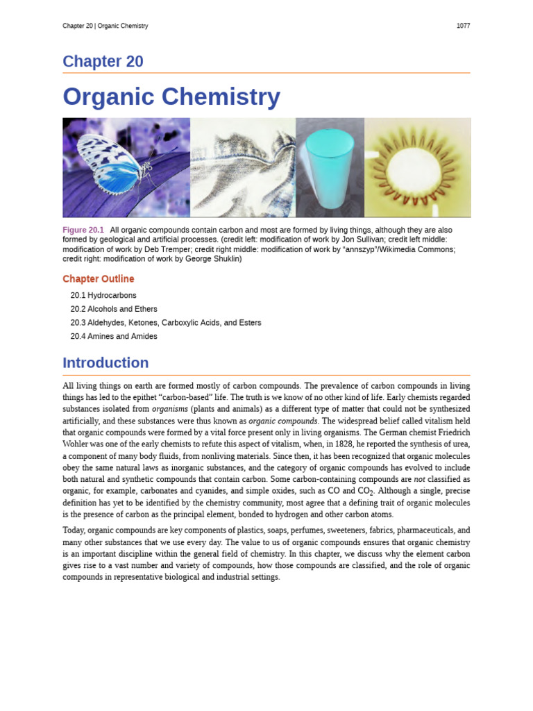 20 - Organic Chemistry Full | PDF | Carbohydrates | Alkene