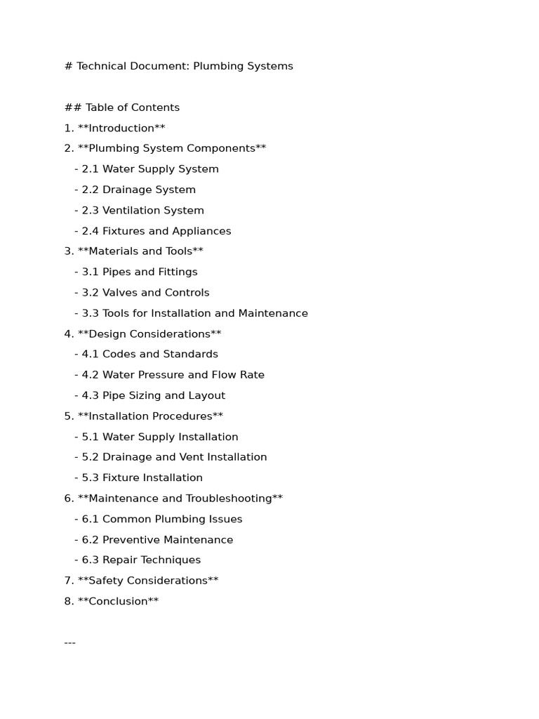 Technical Document Plumbing | PDF | Plumbing | Home Appliance