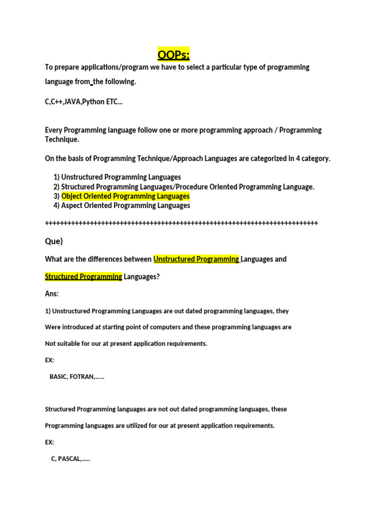 11 Day Oops Foundations Pdf Class Computer Programming Method Computer Programming