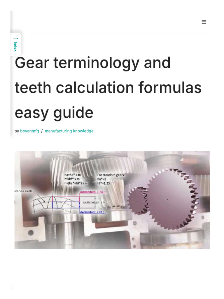 Gear Calculations Boyan | PDF