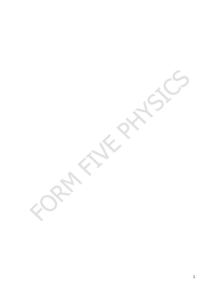 Form Five Physics Notes-Complete | PDF | Electromagnetic Induction | Magnet