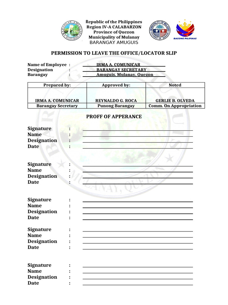 Locator Slip | PDF