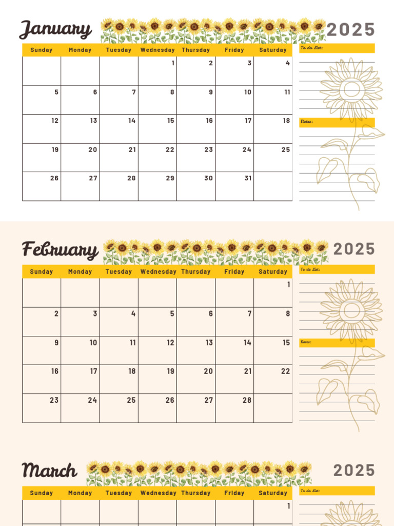 White Minimalist Simple 2025 Monthly Calendar | PDF