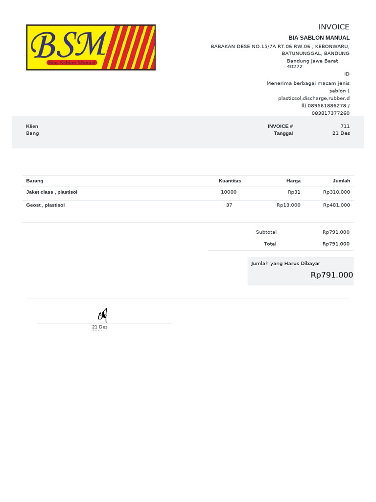INVOICE#711 | PDF