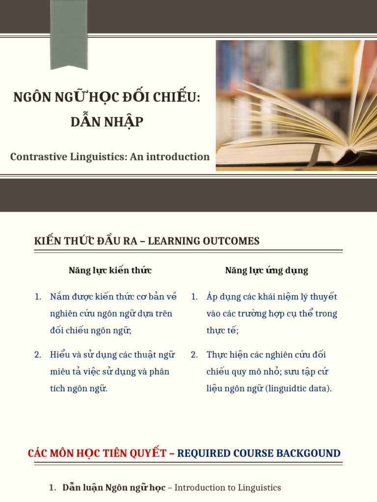 Intro To Contrastive Ling Part 1 | PDF