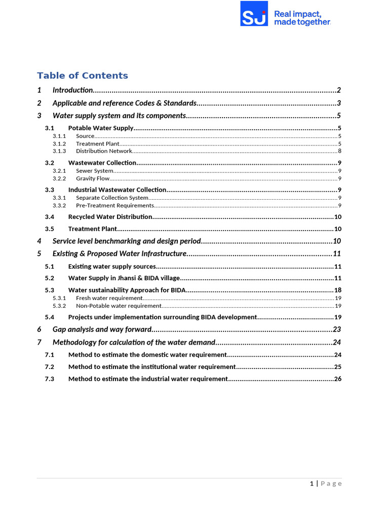 Stage 2 - Water - Draft Section - v1.0 | PDF | Reclaimed Water | Sewage ...