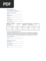 PPE Request Form for SSPP Project | PDF