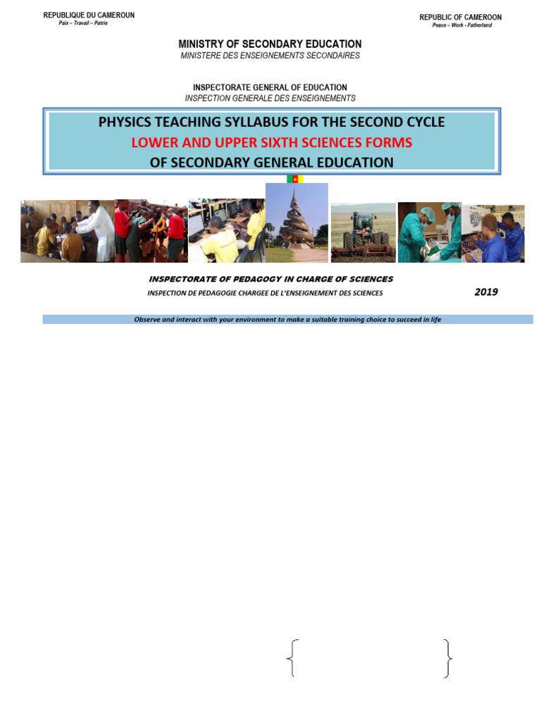 Physics Teaching Syllabus Second Cycle-1 | PDF | Euclidean Vector ...