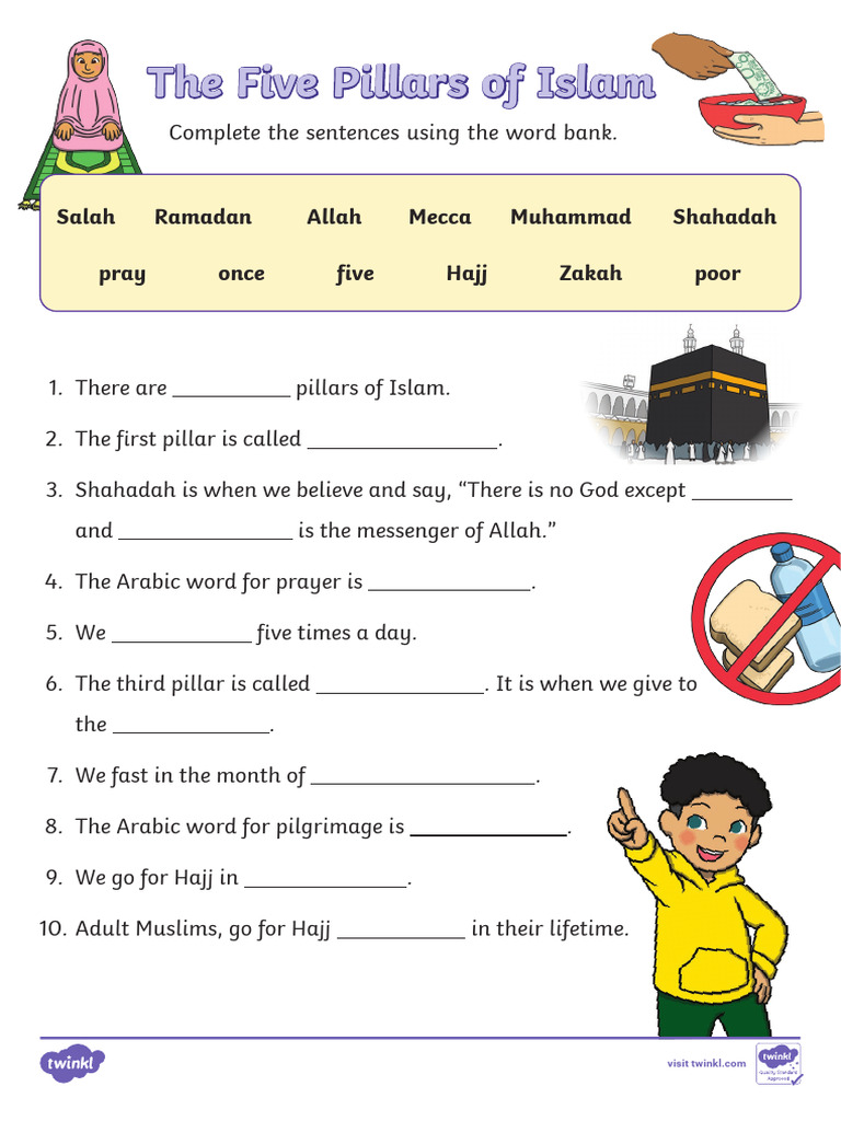 Five Pillars of Islam Worksheet | PDF