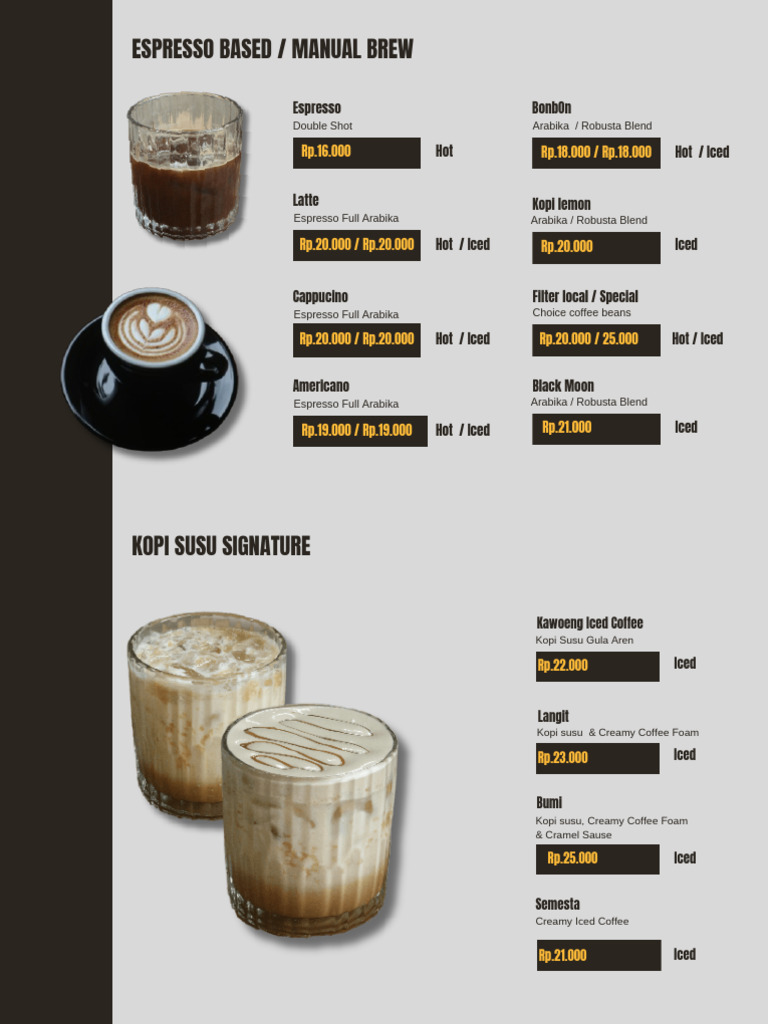 Update menu_20240615_102259_0000 | PDF | Coffee | Drink