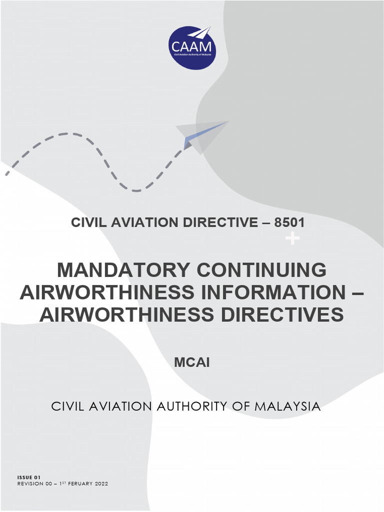 Malaysia Civil Aviation Directive 8501 | PDF | Aviation | Aircraft