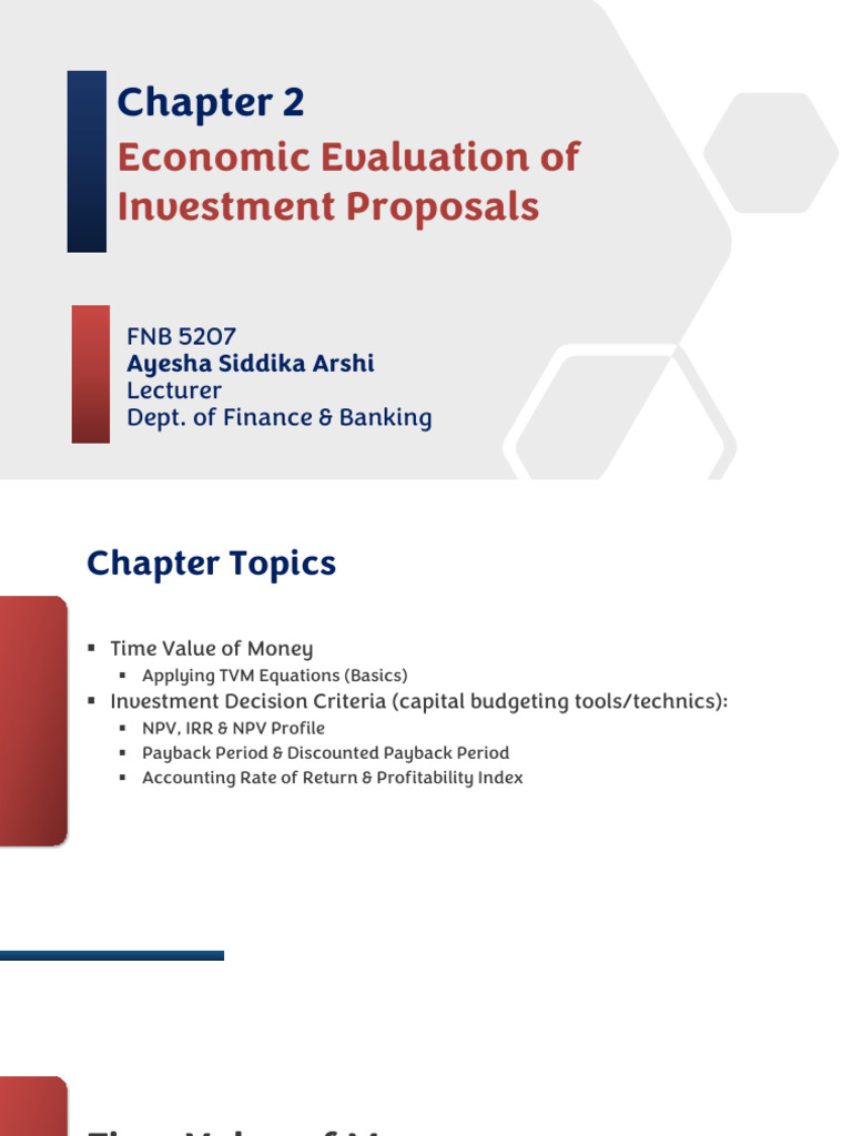 FNB 5207 Chapter 2 Slide | PDF | Net Present Value | Internal Rate Of Return