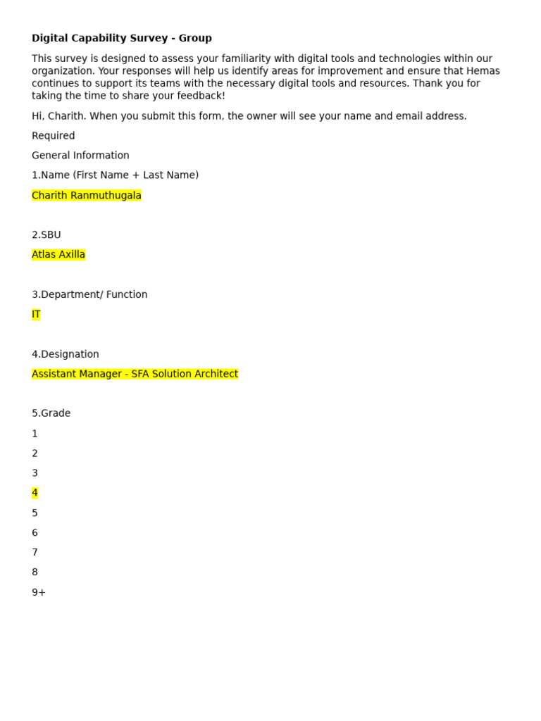 Digital Capability Survey | PDF | Data | Computing