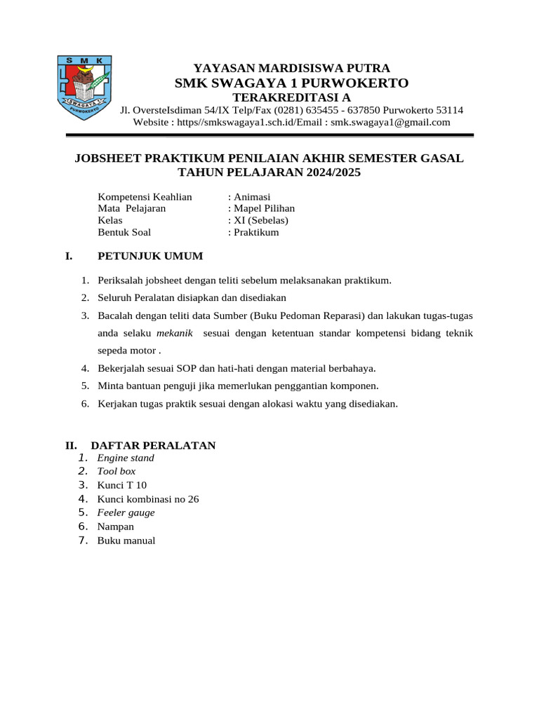 Jobsheet Praktikum Animasi | PDF